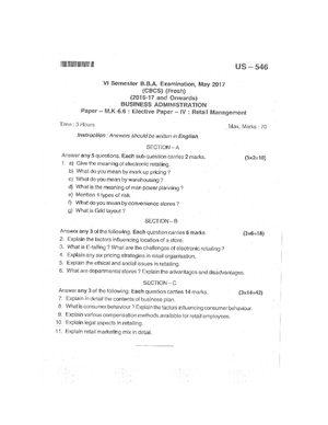 Bachelor of Business Administration - BBA - Studocu