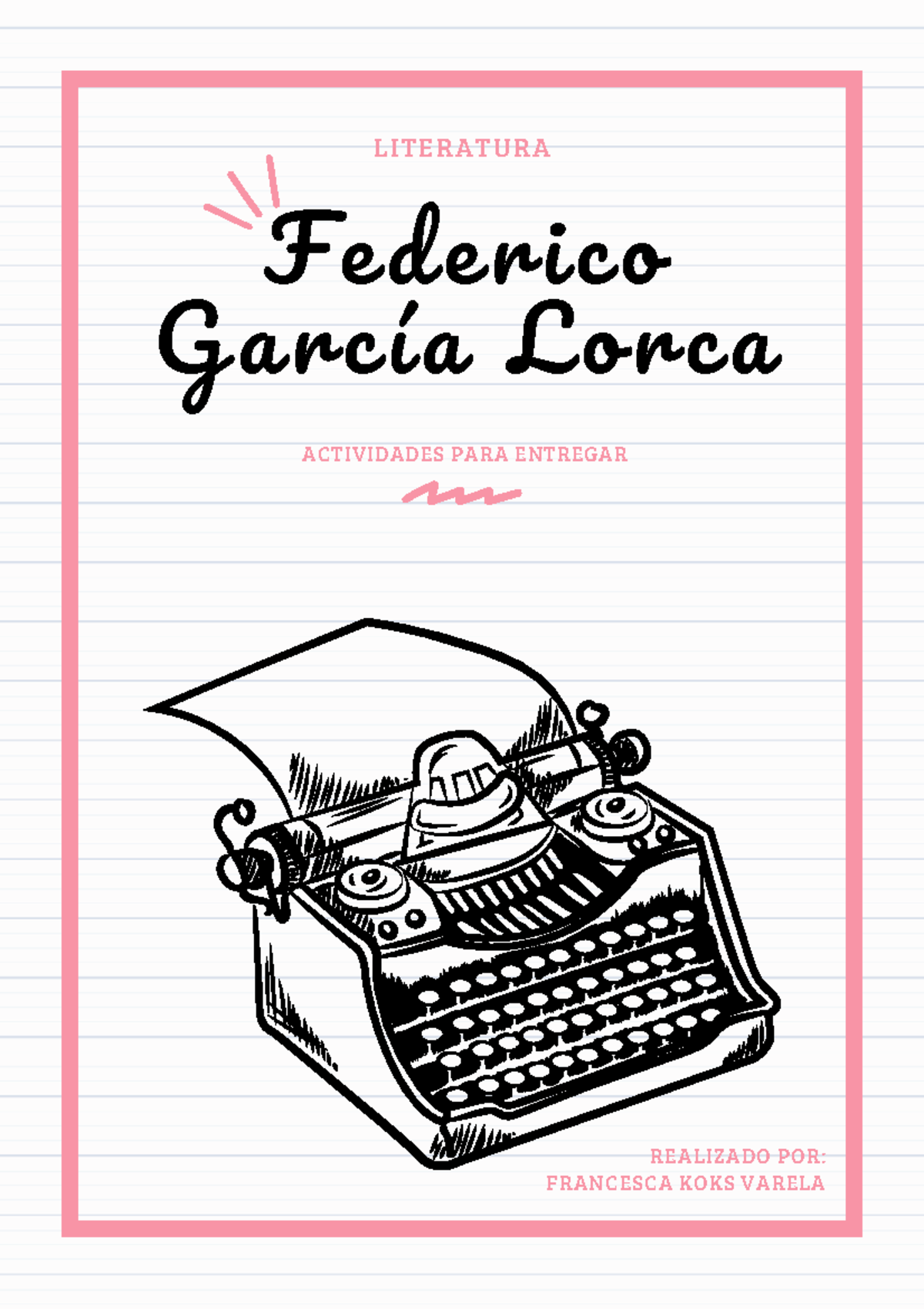 Actividades Lorca - F e d e r i c o G a r c í a L o r c a ACTIVIDADES ...