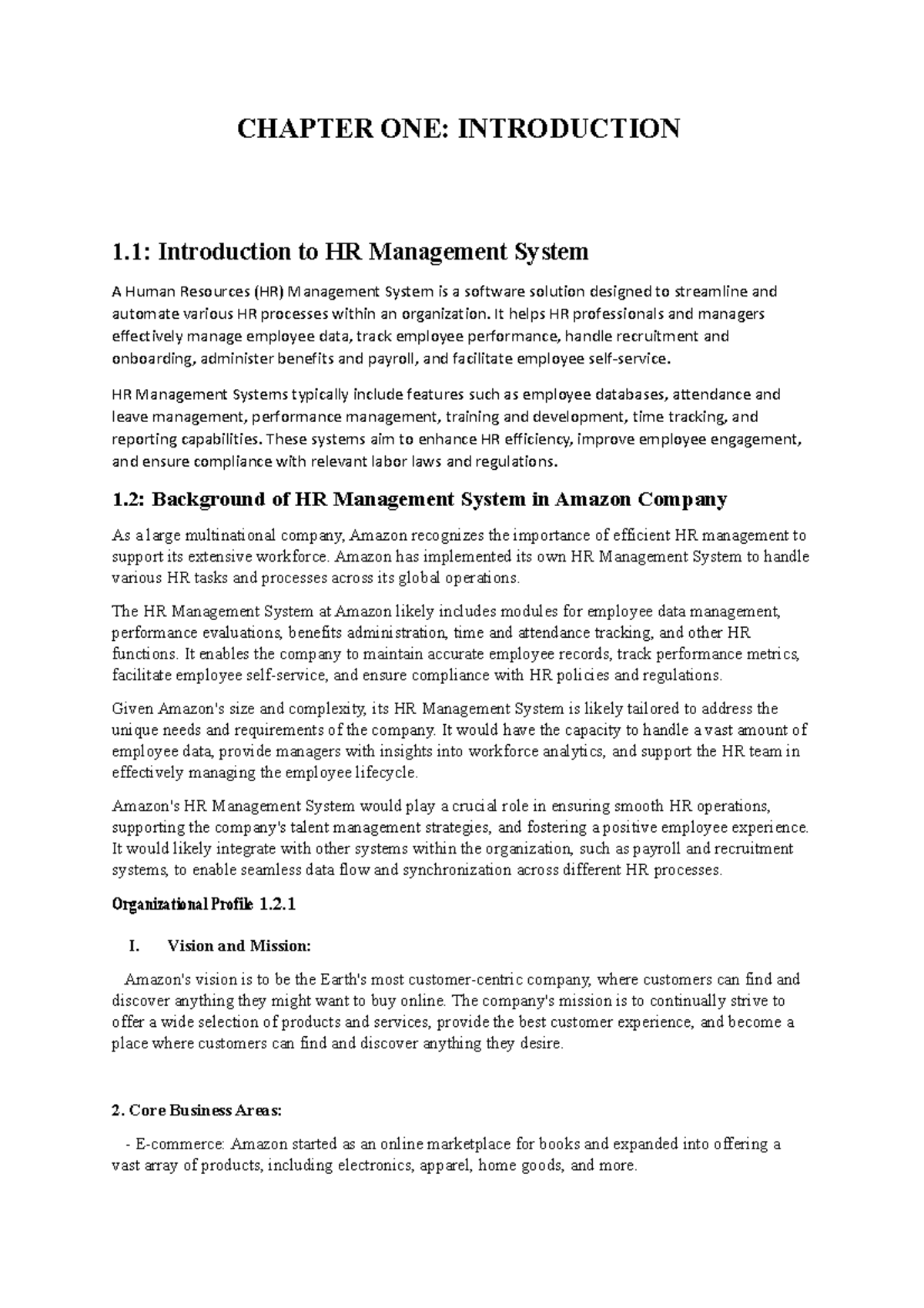 HRM System - CHAPTER ONE: INTRODUCTION 1: Introduction to HR Management ...
