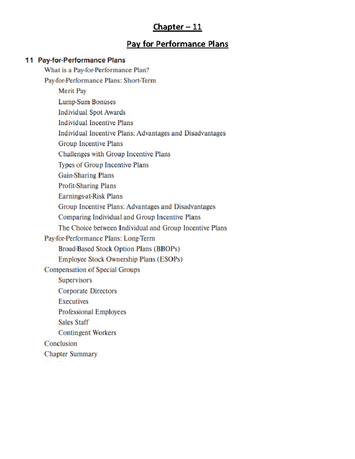 Chapter-11, Pay for Performance Plans - HRM 5003 - Chapter – 11 Pay for ...