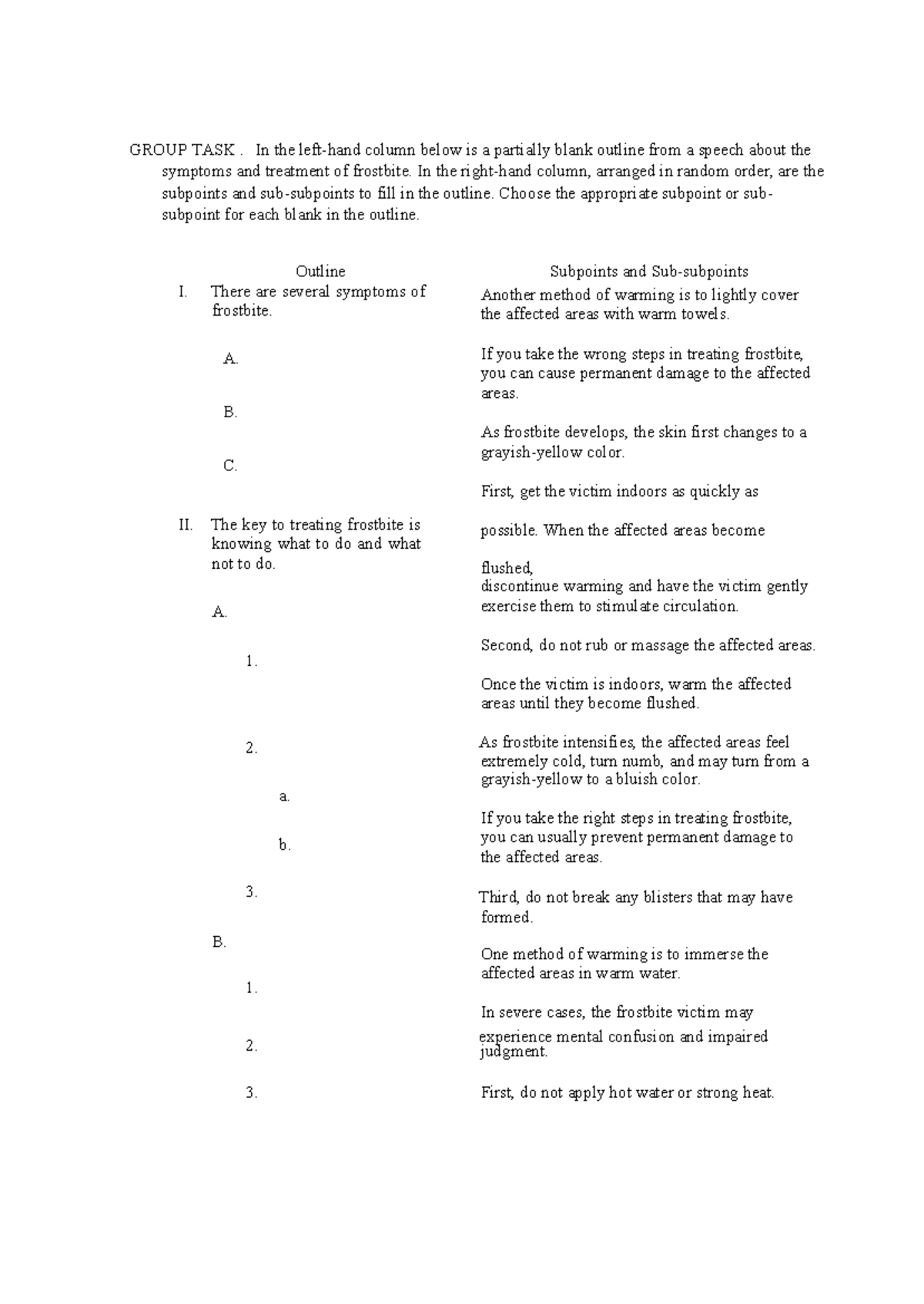Group TASK Chapter 11 Practice preparation outline - GROUP TASK. In the ...