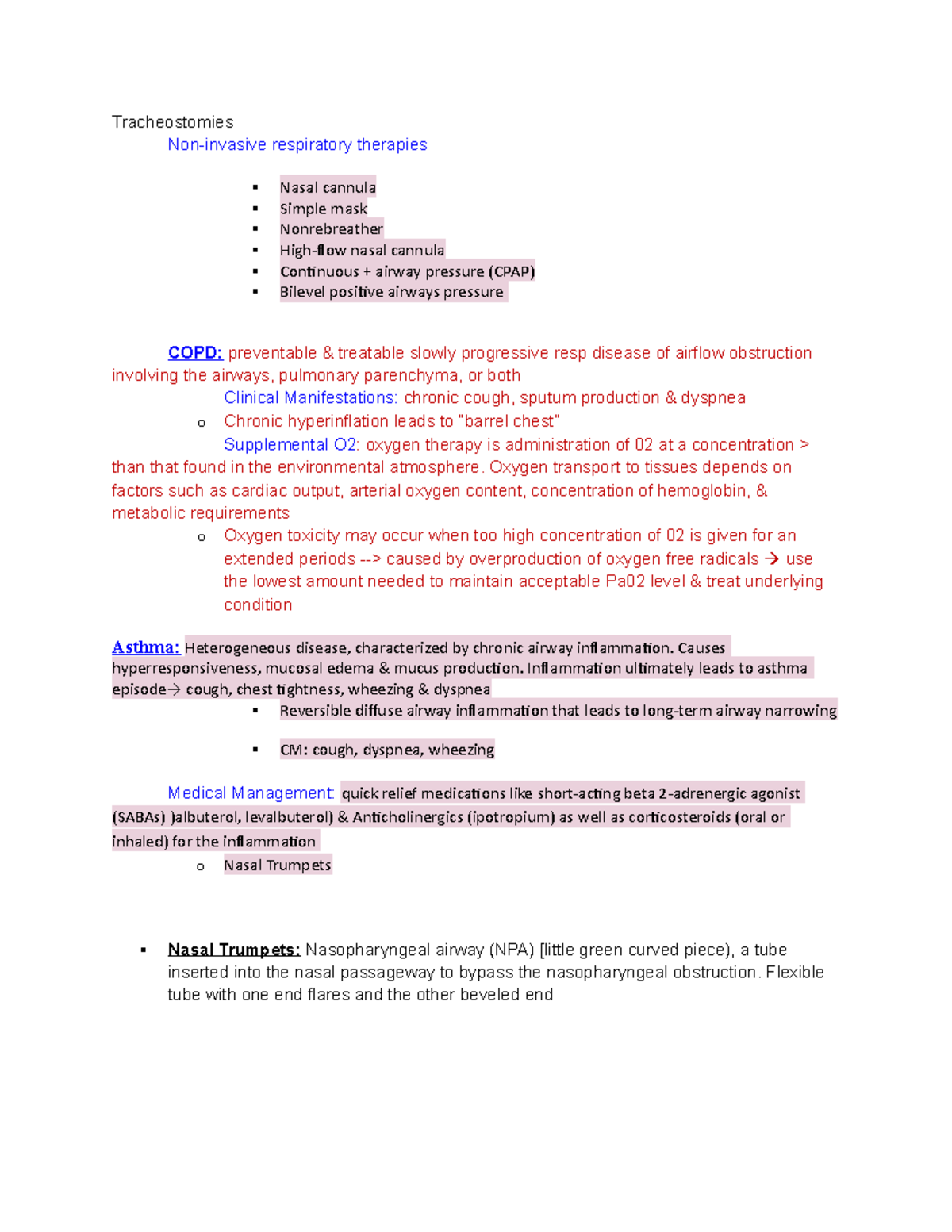 Tracheostomies and COPD copy - Tracheostomies Non-invasive respiratory ...