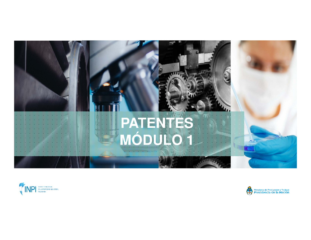 Patentes Modulo 1-Dra-Salice-INPI - PATENTESMÓDULO PRINCIPIOS BÁSICOSDE ...