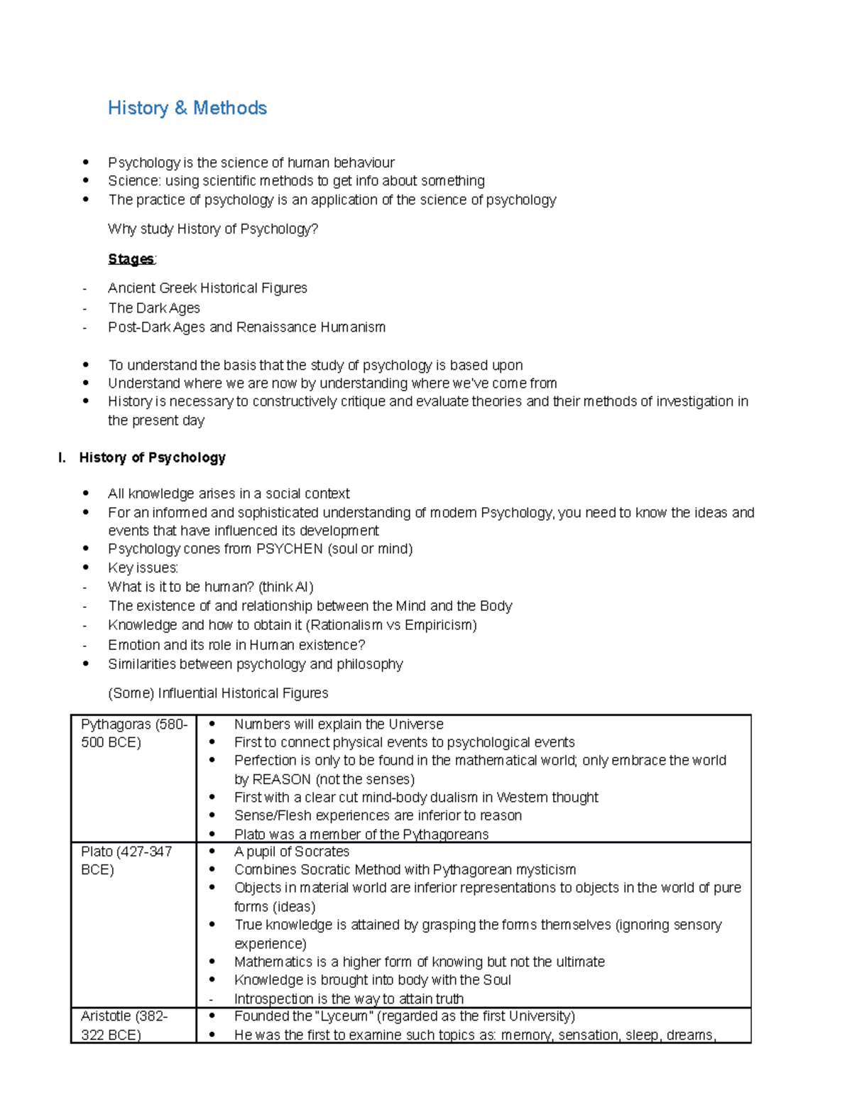 History & Methods - History & Methods Psychology is the science of ...