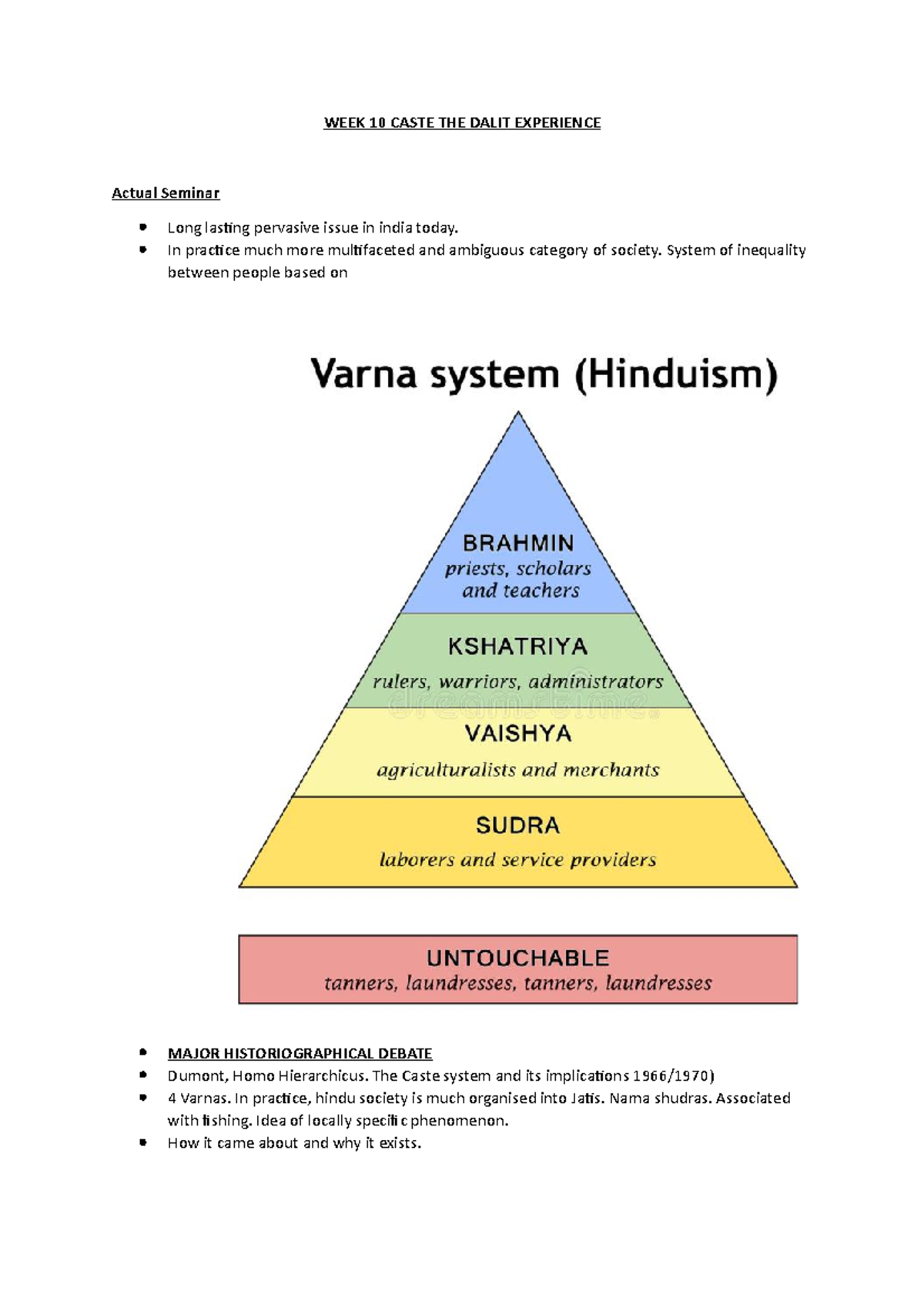 Lived Experiences of Dalit Caste of India - WEEK 10 CASTE THE DALIT ...