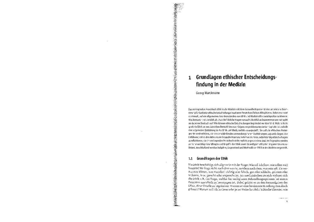 Markmann, Georg - Grundlagen ethischer Entscheidungsfindung i d Medizin ...