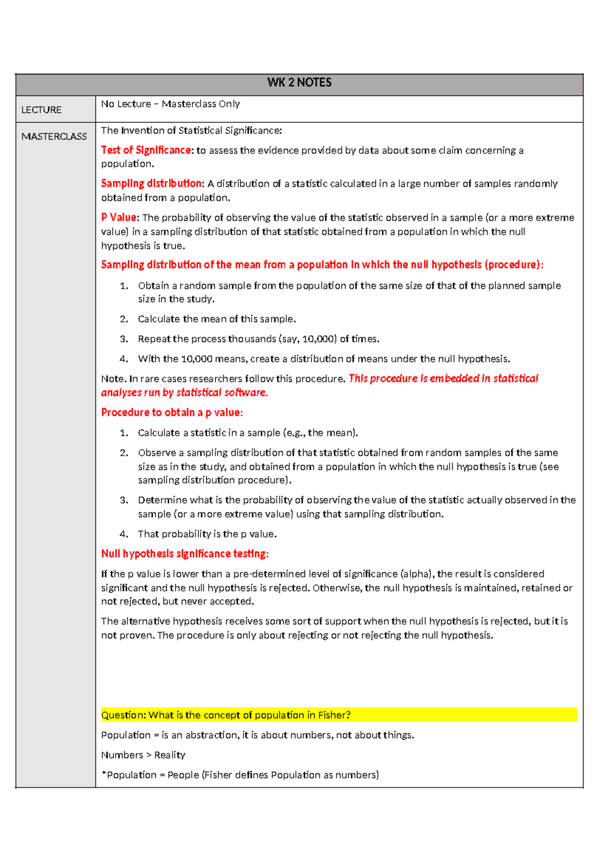 PSY173 Week 2 Notes - Summary Introduction to Psychological Research ...