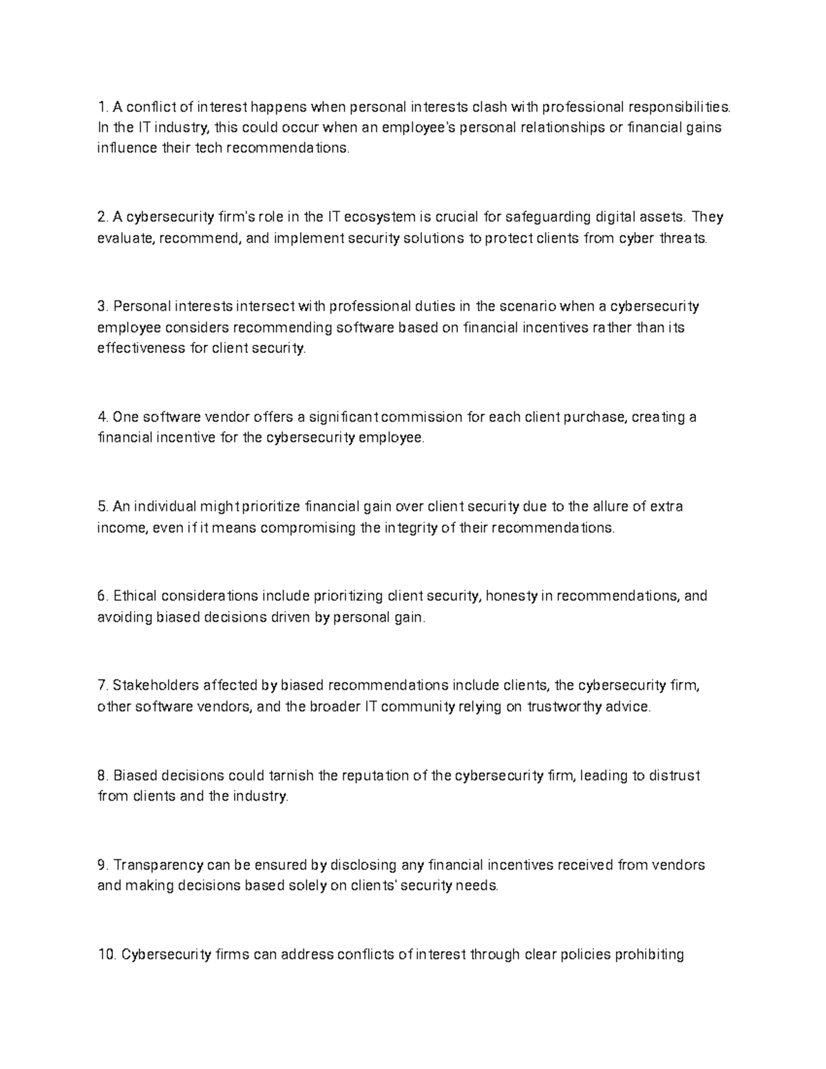 1. Introduction to nuerokilowats - A conflict of interest happens when ...
