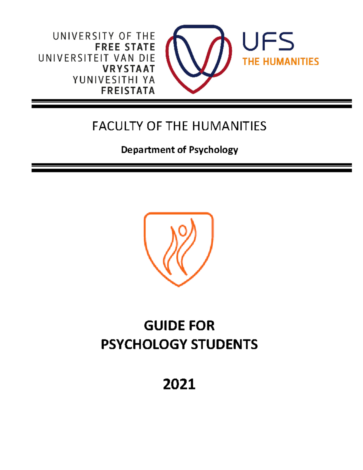 2021 guide to psychology 2020 11 16 - FACULTY OF THE HUMANITIES ...