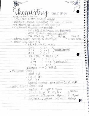 CHEM 1301 - Chapter 5 Notes - Chem 1301 – Chapter 5 Notes Naming ...