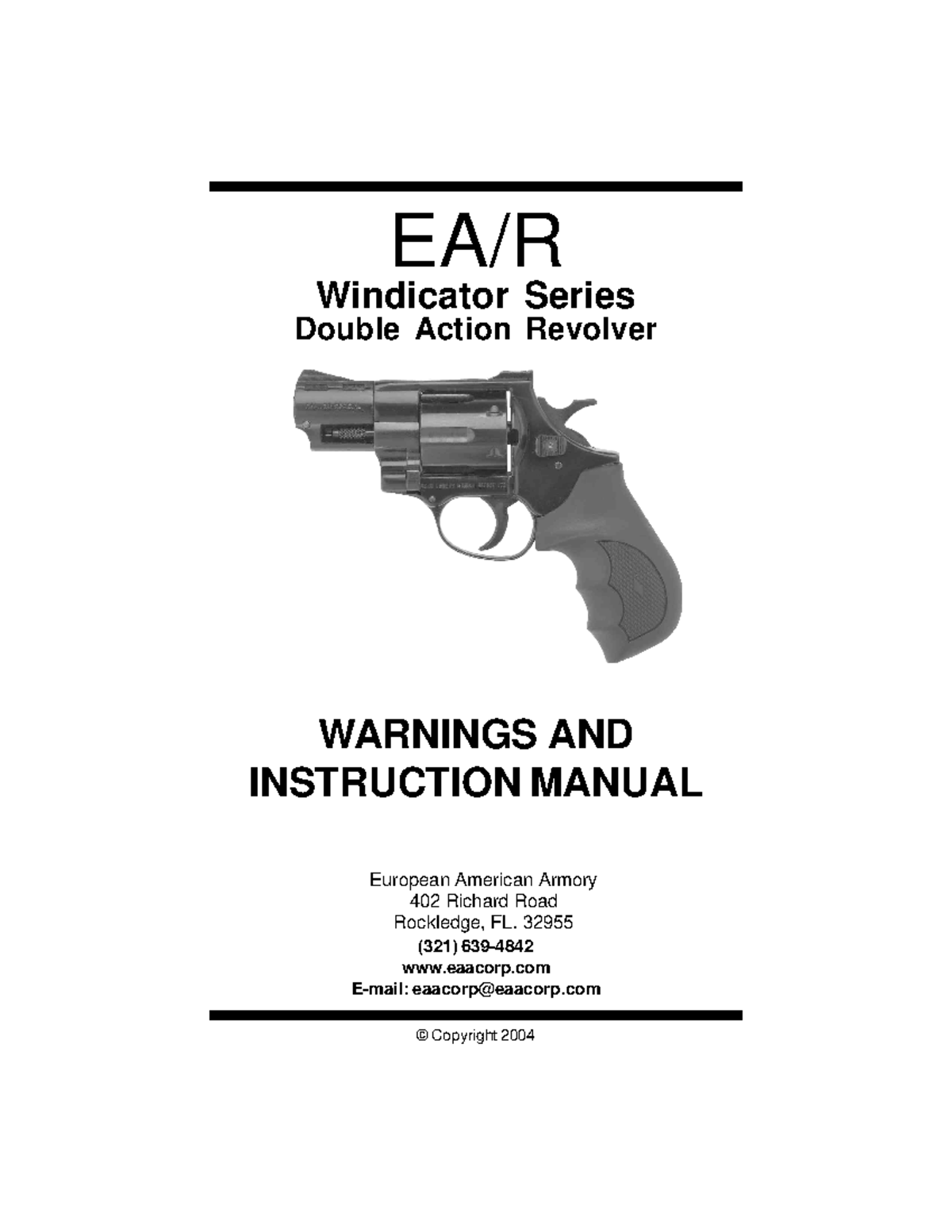 Weihrauch windicator double action revolver - EA/R Windicator Series ...
