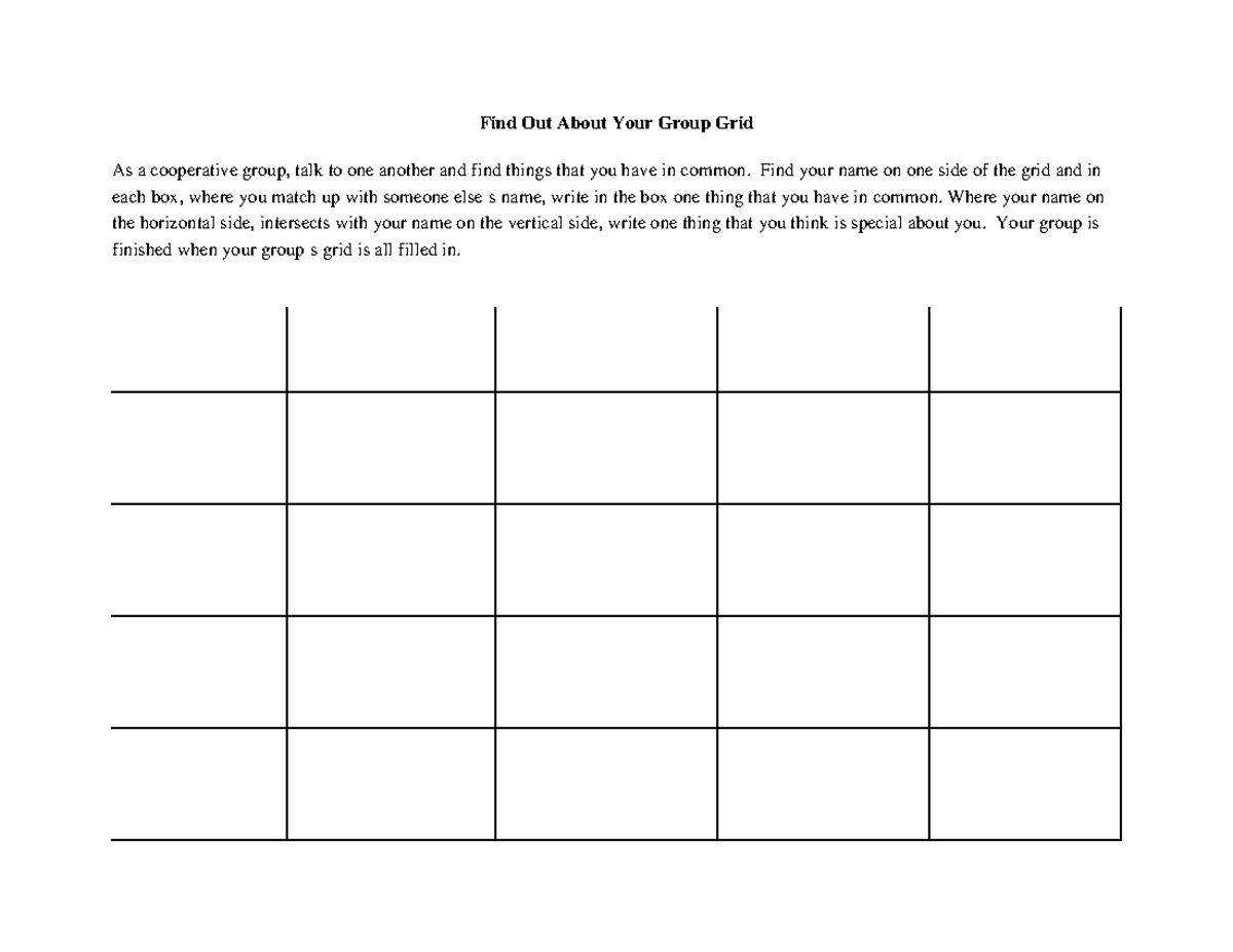 Guide DI 1 Mult Intelligences - Find Out About Your Group Grid As a ...