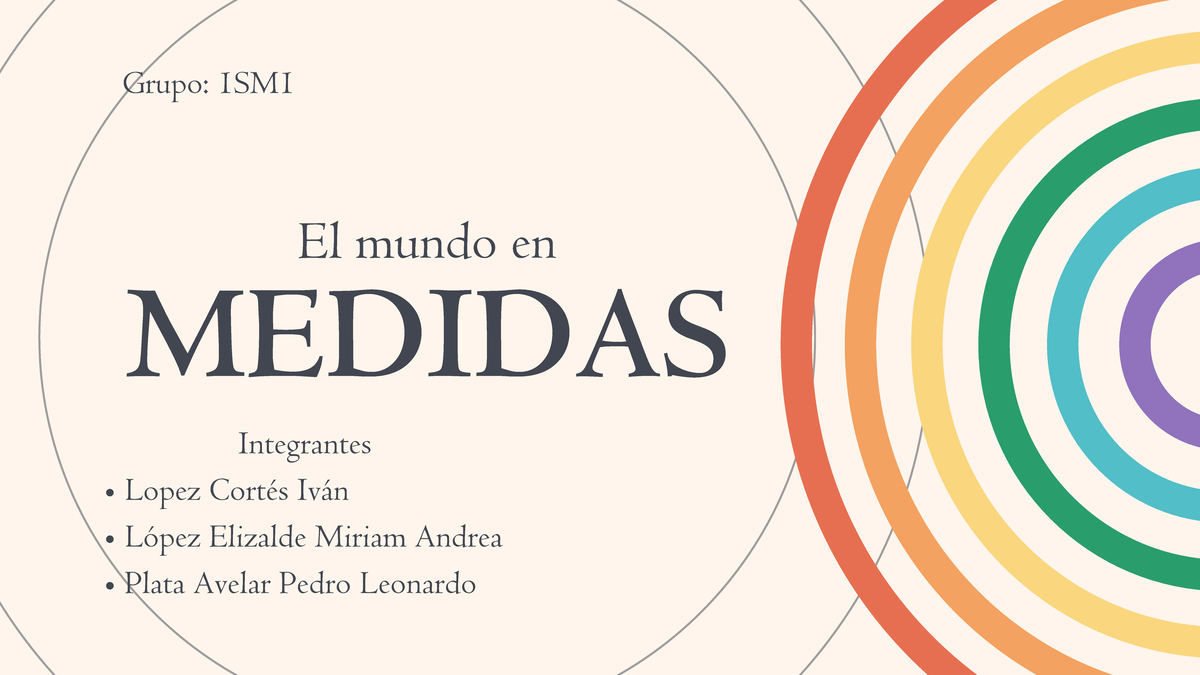 El mundo en medidas (Introducción al sistema de mediciones) - MEDIDAS ...