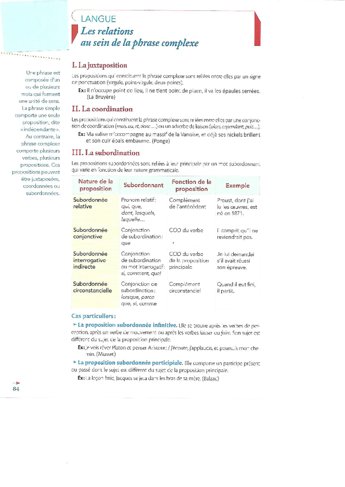 La phrase complexe - Français - Studocu