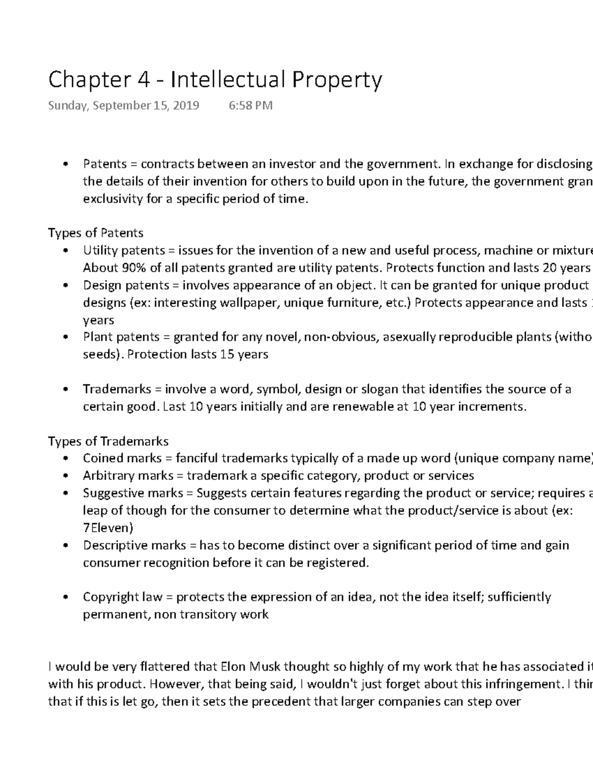 Chapter 4 - Intellectual Property - Warning: TT: undefined function: 32 ...