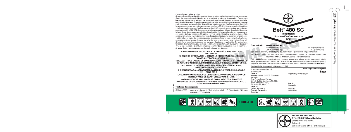 Belt 480 SC etiqueta 17-01-2023 - FACSIMIL SAG Precauciones e ...