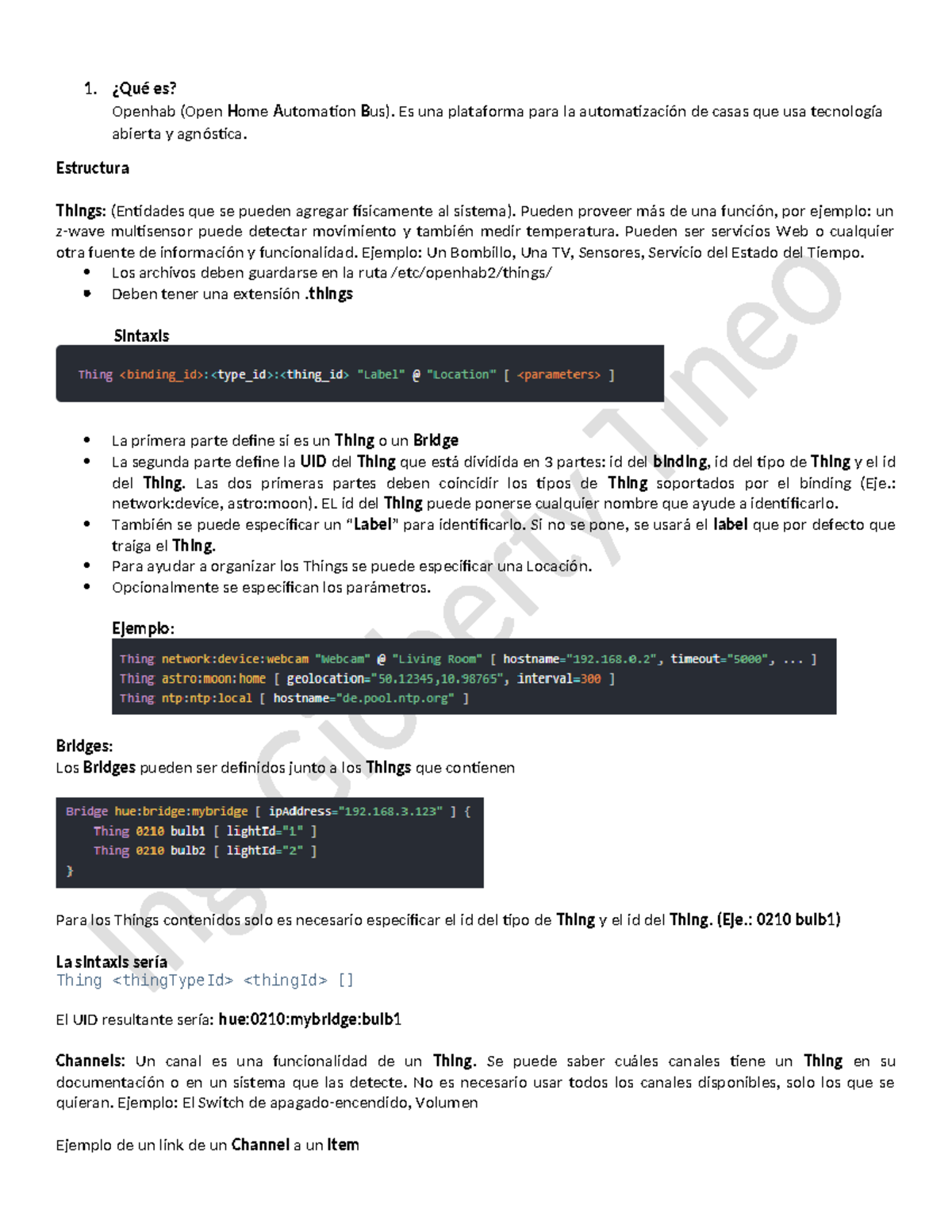 Instructivo Open Hab - xxxxx - ¿Qué es? Openhab (Open Home Automation ...