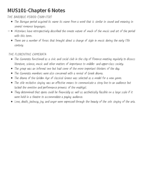 MUS101- Chapter 5 Textbook Notes - MUS101-Chapter 5 Notes THE ...