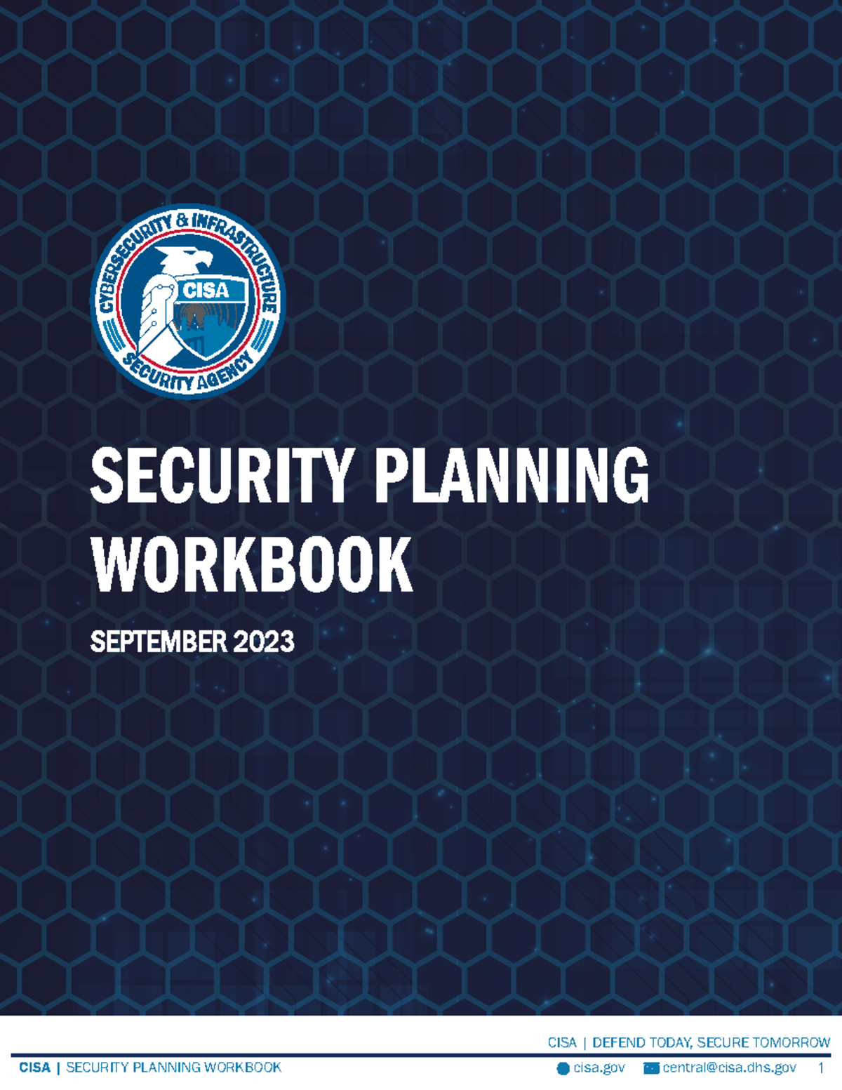 CISA Security Planning Workbook 508-Compliant - CISA | DEFEND TODAY ... CISA Security Planning Workbook 508-Compliant - CISA | DEFEND TODAY ...