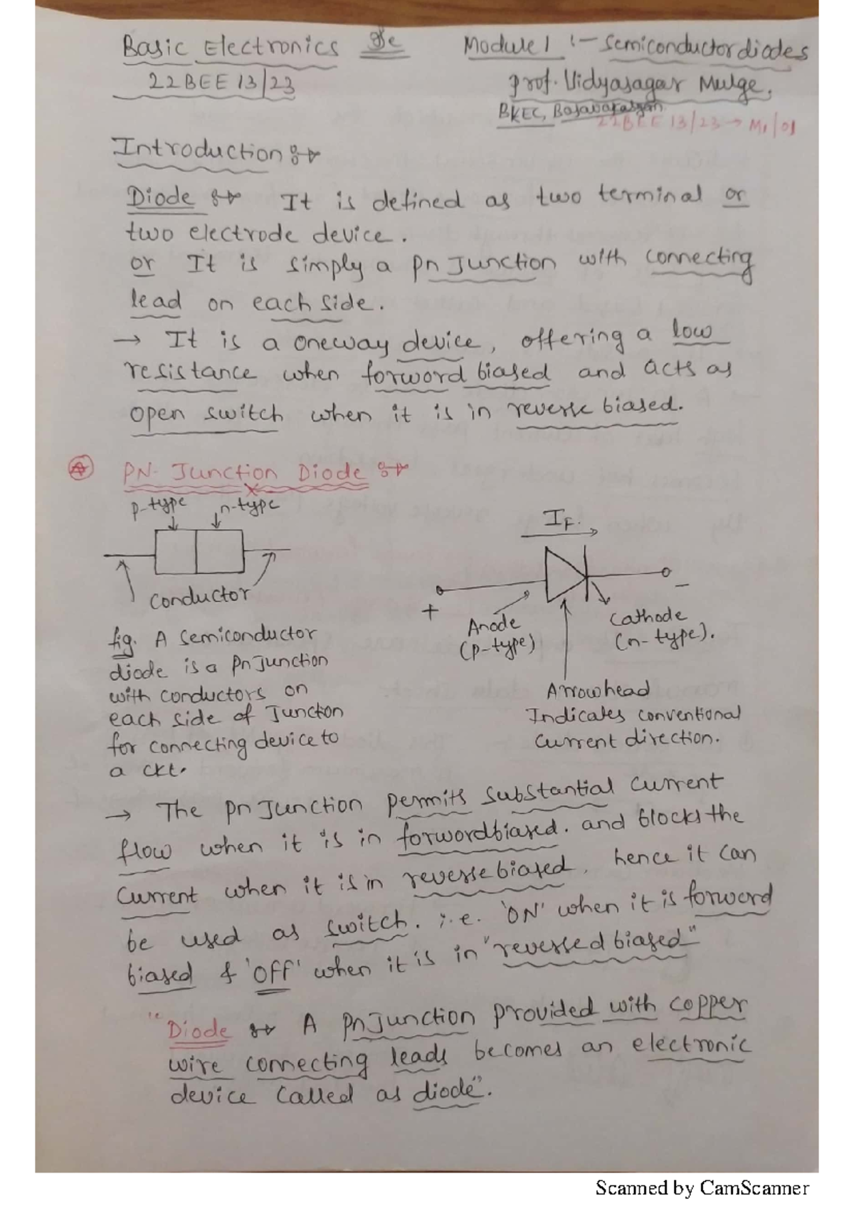 21BEE13 Basic Electronics 1ST Module - Basic Electronics Se Module I ...