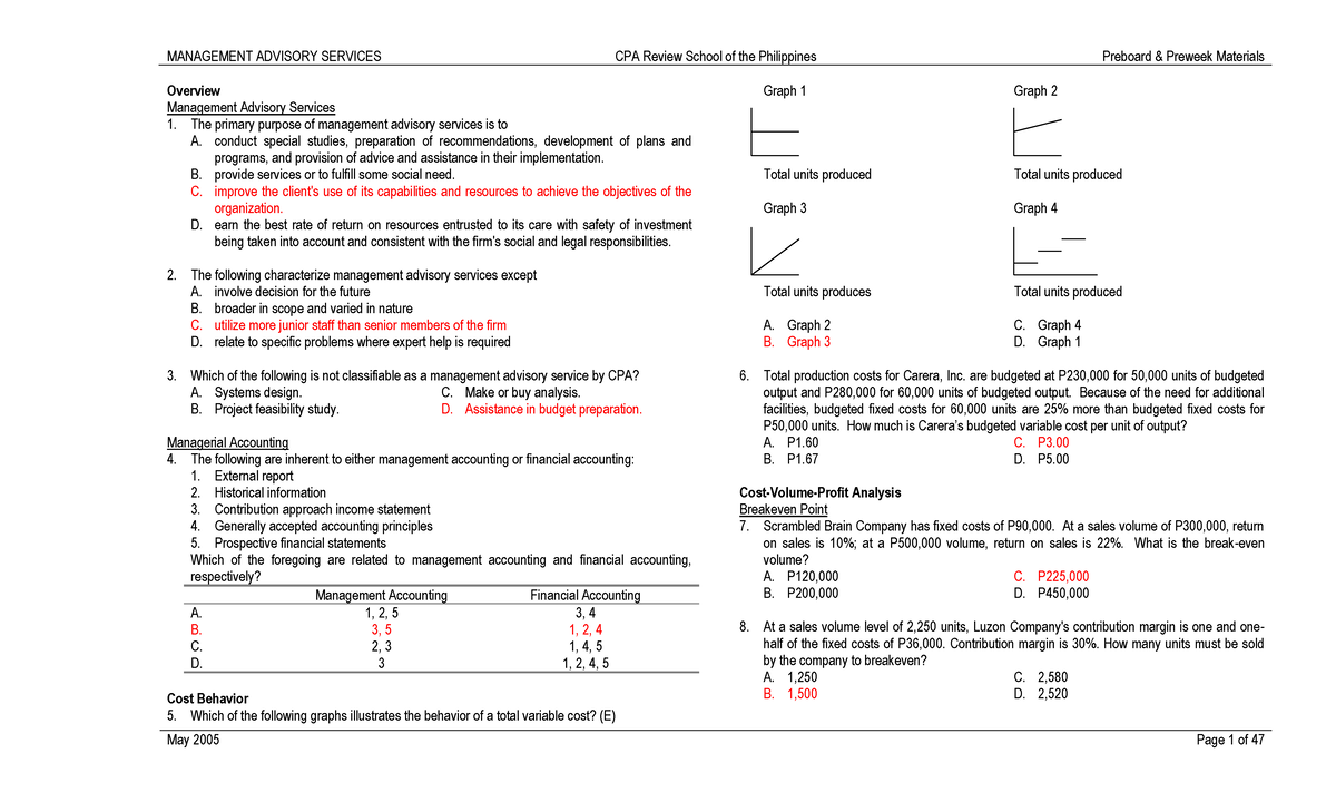 Toaz - JLLJFLJ - Overview Management Advisory Services The primary ...