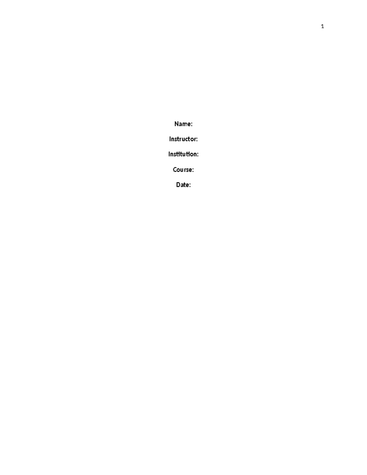 Answer 1 (49) - N/A - 1 Name: Instructor: Institution: Course: Date ...