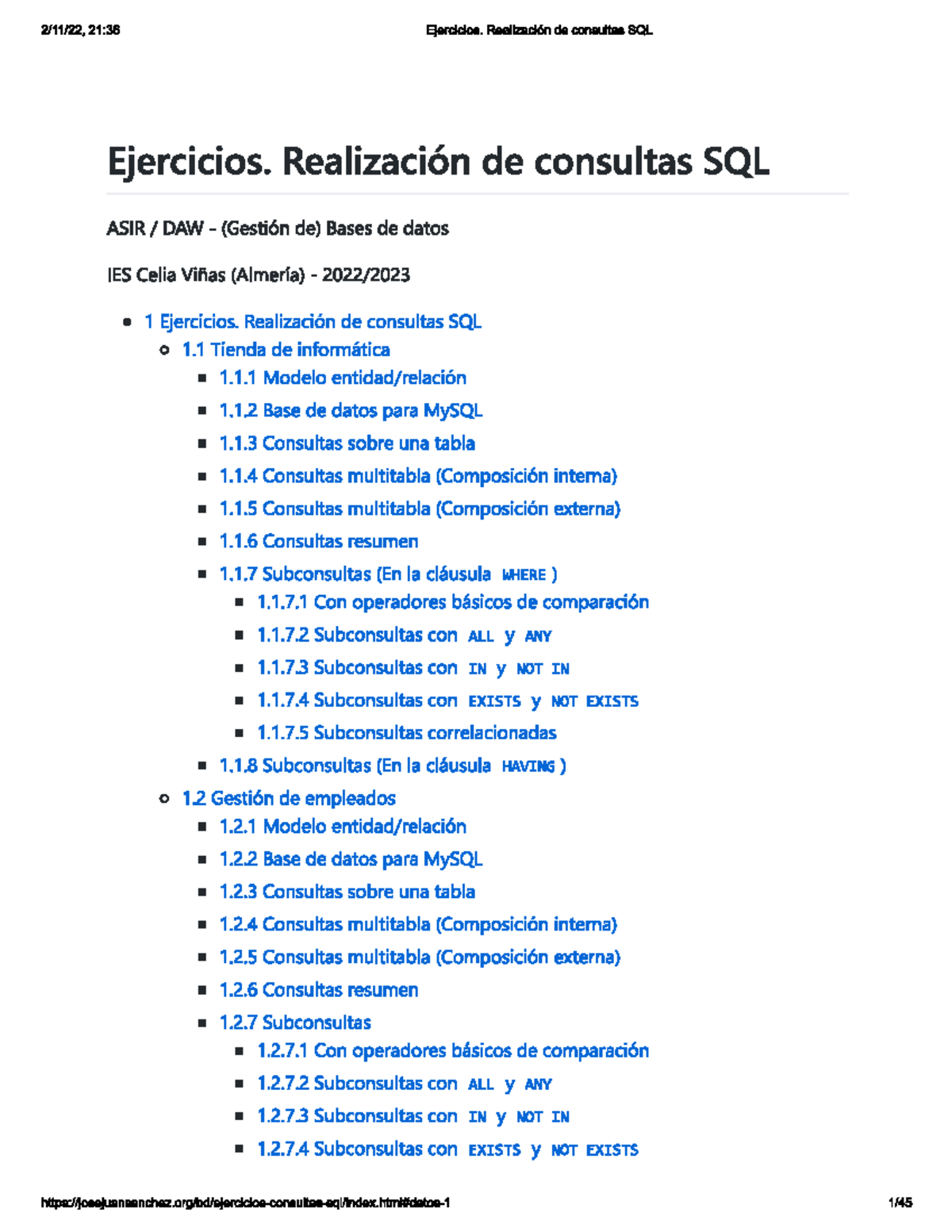 4 Ejercicios Realizacion Consultas SQL - Bases de Datos Relacionales ...