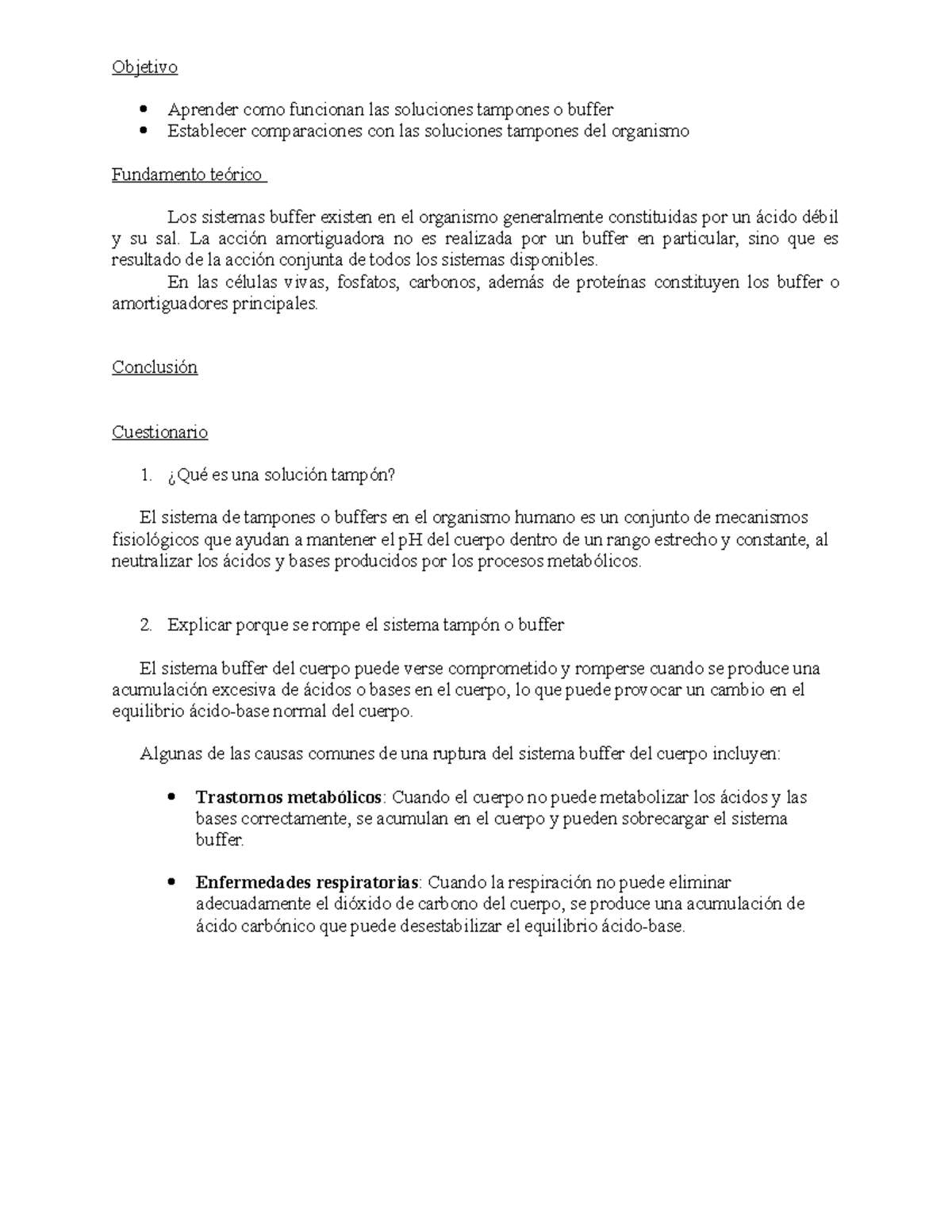 Tampones - Objetivo Aprender como funcionan las soluciones tampones o ...