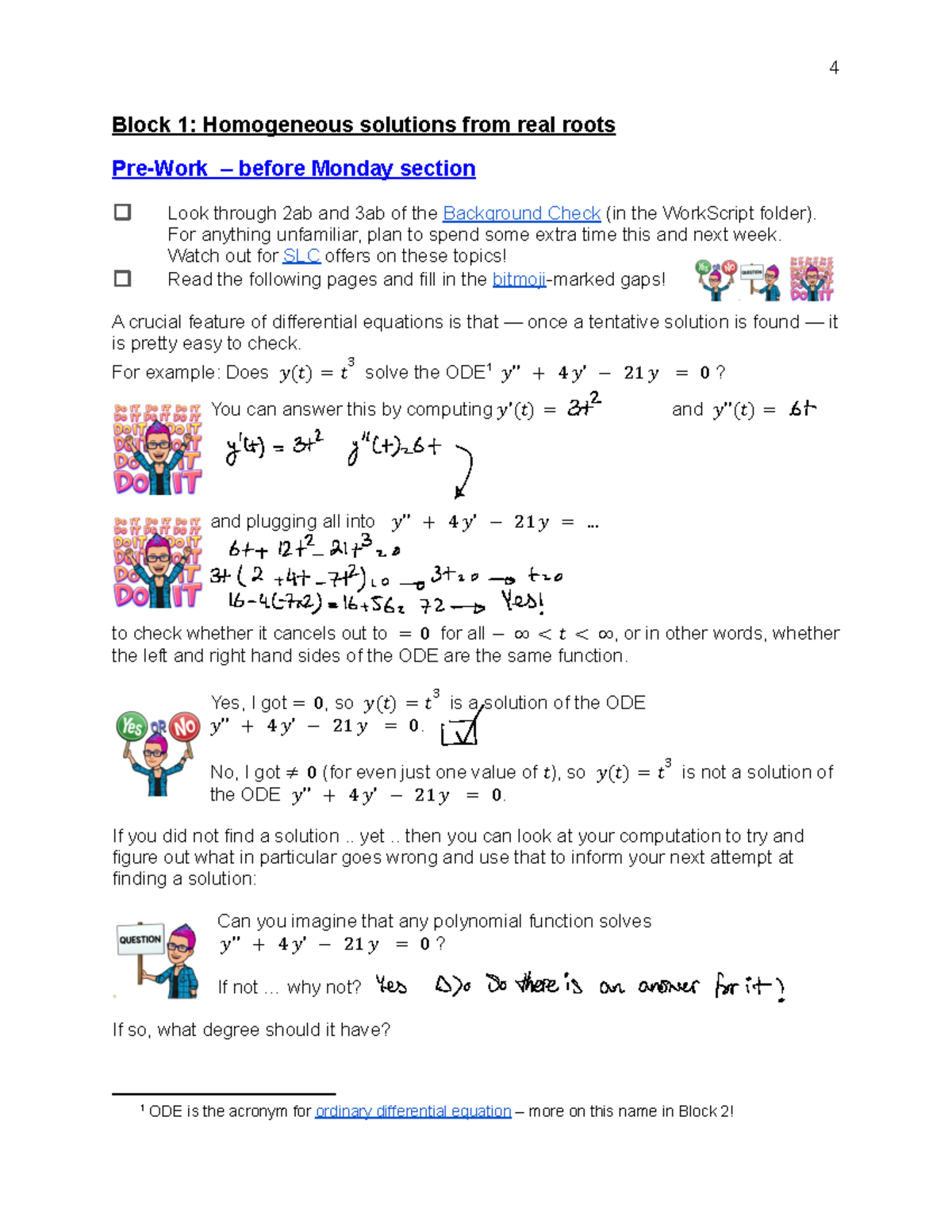1-1 Pre work - 1-1 Pre work - Block 1: Homogeneous solutions from real ...