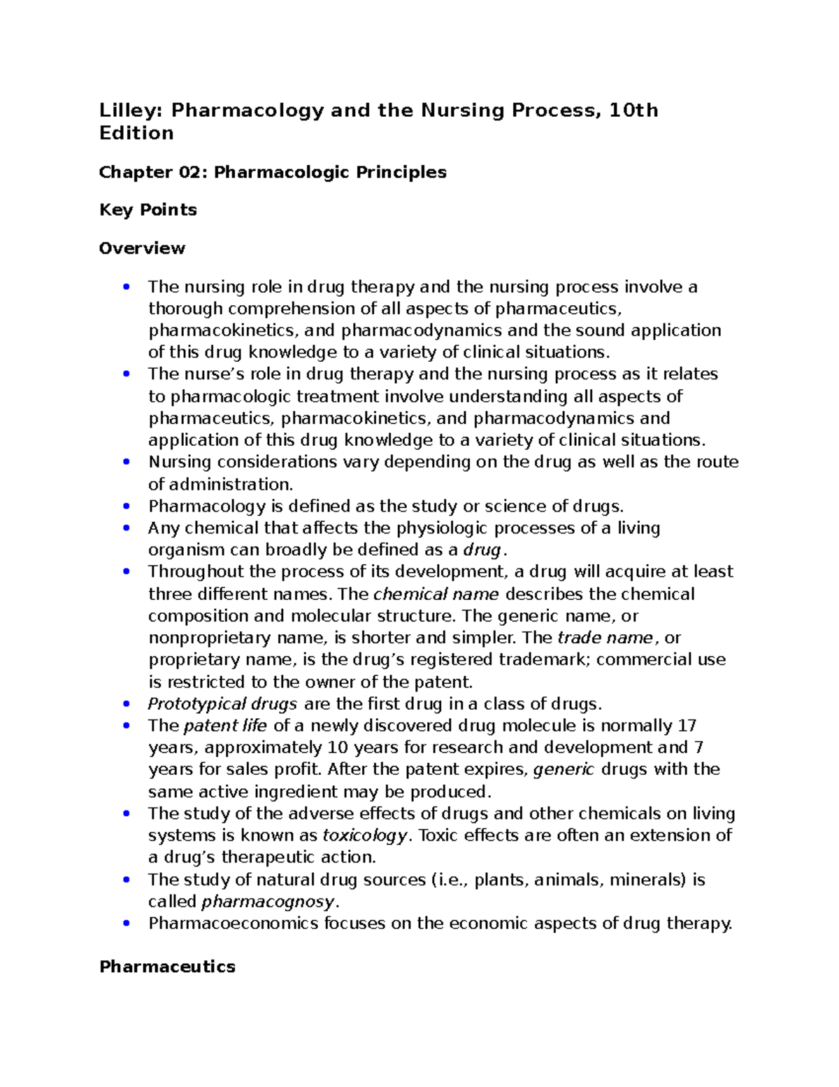 Chapter 002 - practice - Lilley: Pharmacology and the Nursing Process ...