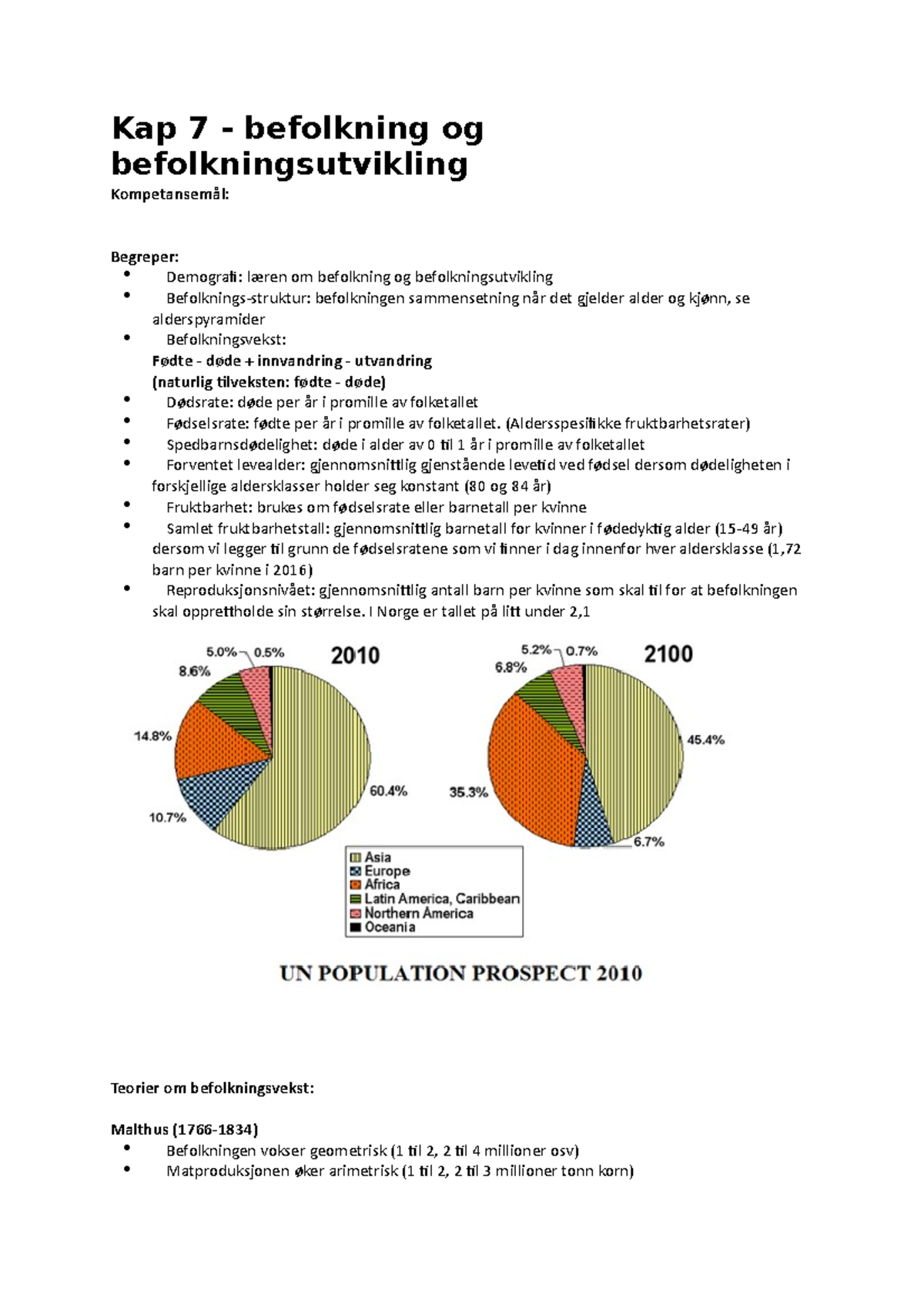 Kap 7 - befolkning - kap 7 - Kap 7 - befolkning og befolkningsutvikling ...