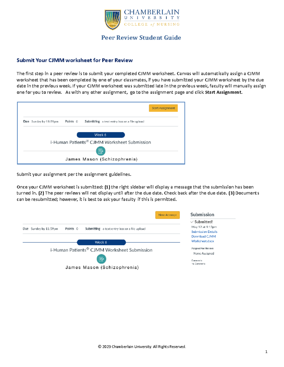 Peer Review Student Guide - Peer Review Student Guide Submit Your CJMM ...