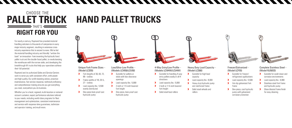 Raymond Electrico Hand Pallet Jacks - For nearly a century, Raymond has ...