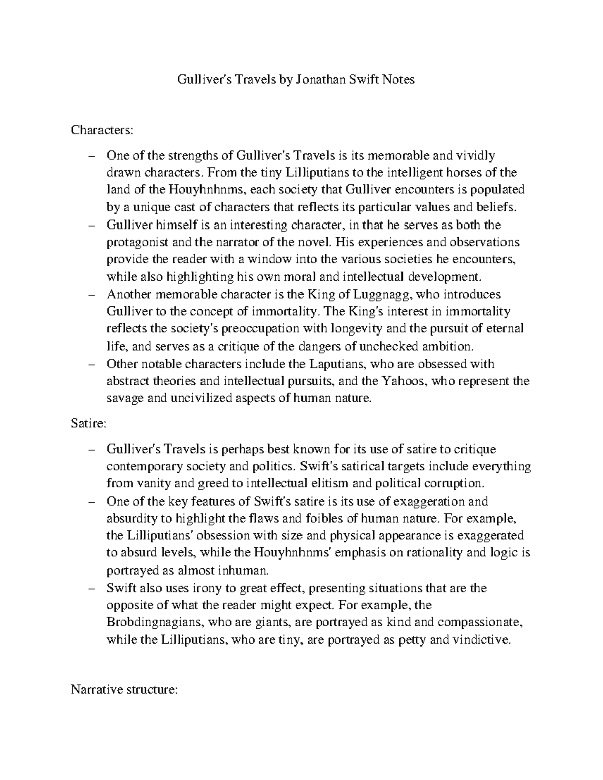 Gulliver's Travels by Jonathan Swift pt 3 - Gulliver's Travels by ...