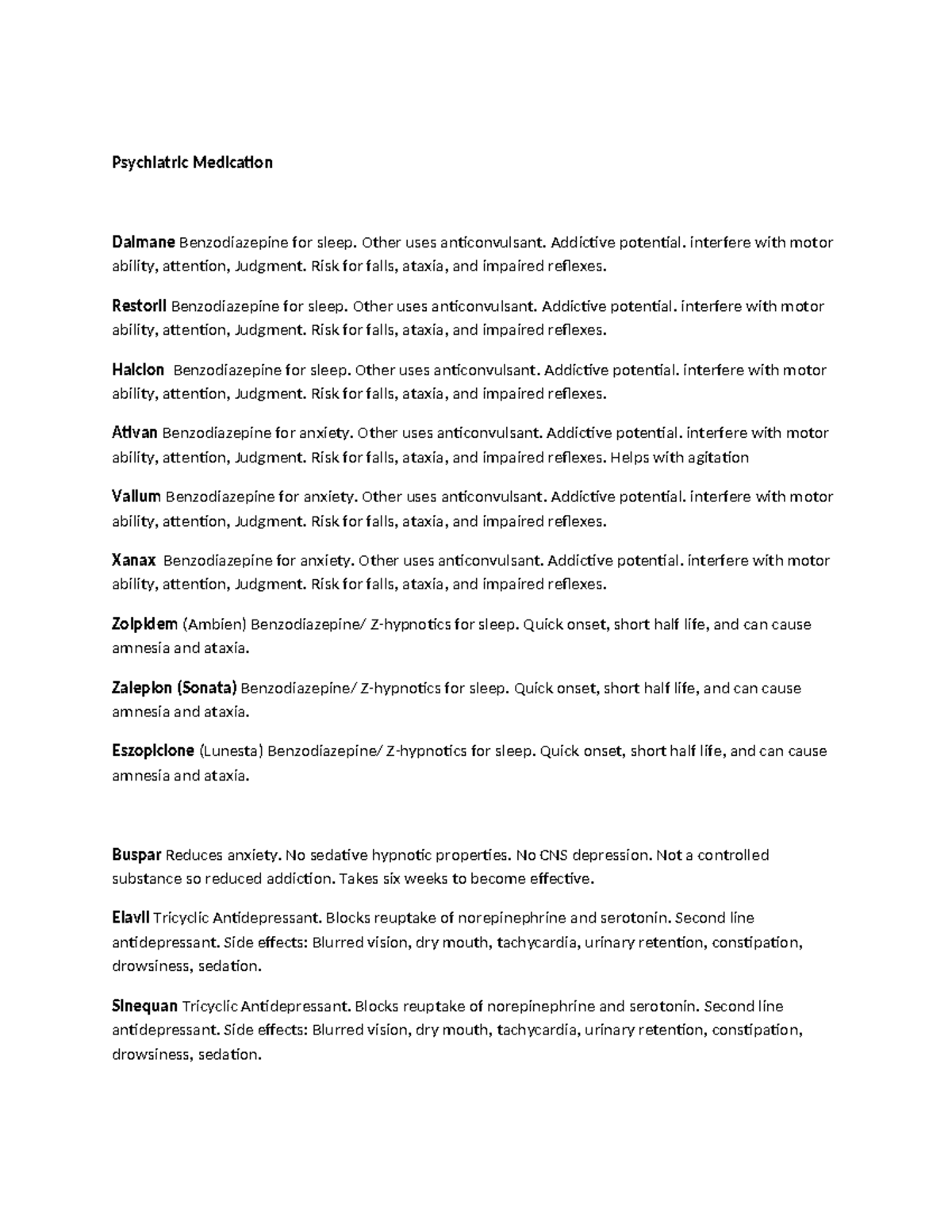 Psychiatric Medication - Psychiatric Medication Dalmane Benzodiazepine ...