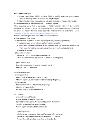 Introduction to Financial Accounting - ACCT1101 - HKU - Studocu