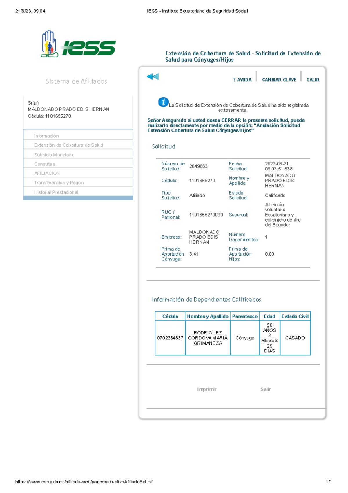 IESS - Instituto Ecuatoriano de Seguridad Social - gob/afiliado-web ...