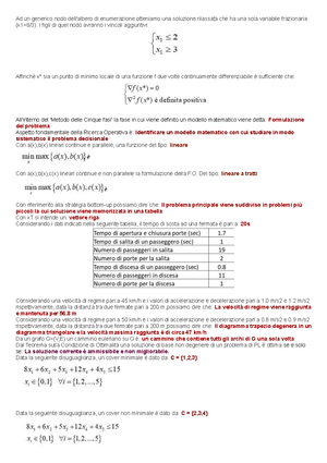2 La Programmazione Matematica 1. LA MODELLAZIONE IN RICERCA OPERATIVA ...