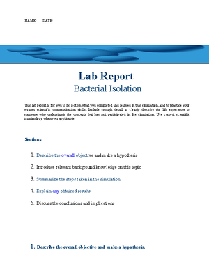 Lab Report Smooth Muscle Learn how your gut contracts - NAME: DATE: Lab Report Smooth muscle ...