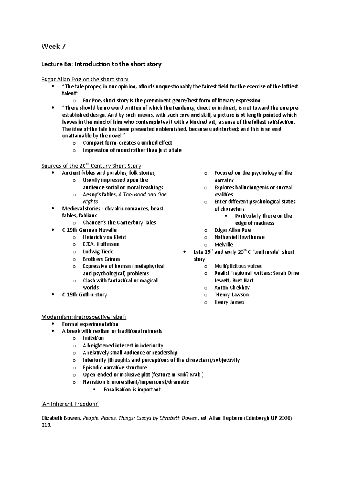 Introduction To Short Story And Danticat Week 7 Lecture 6a