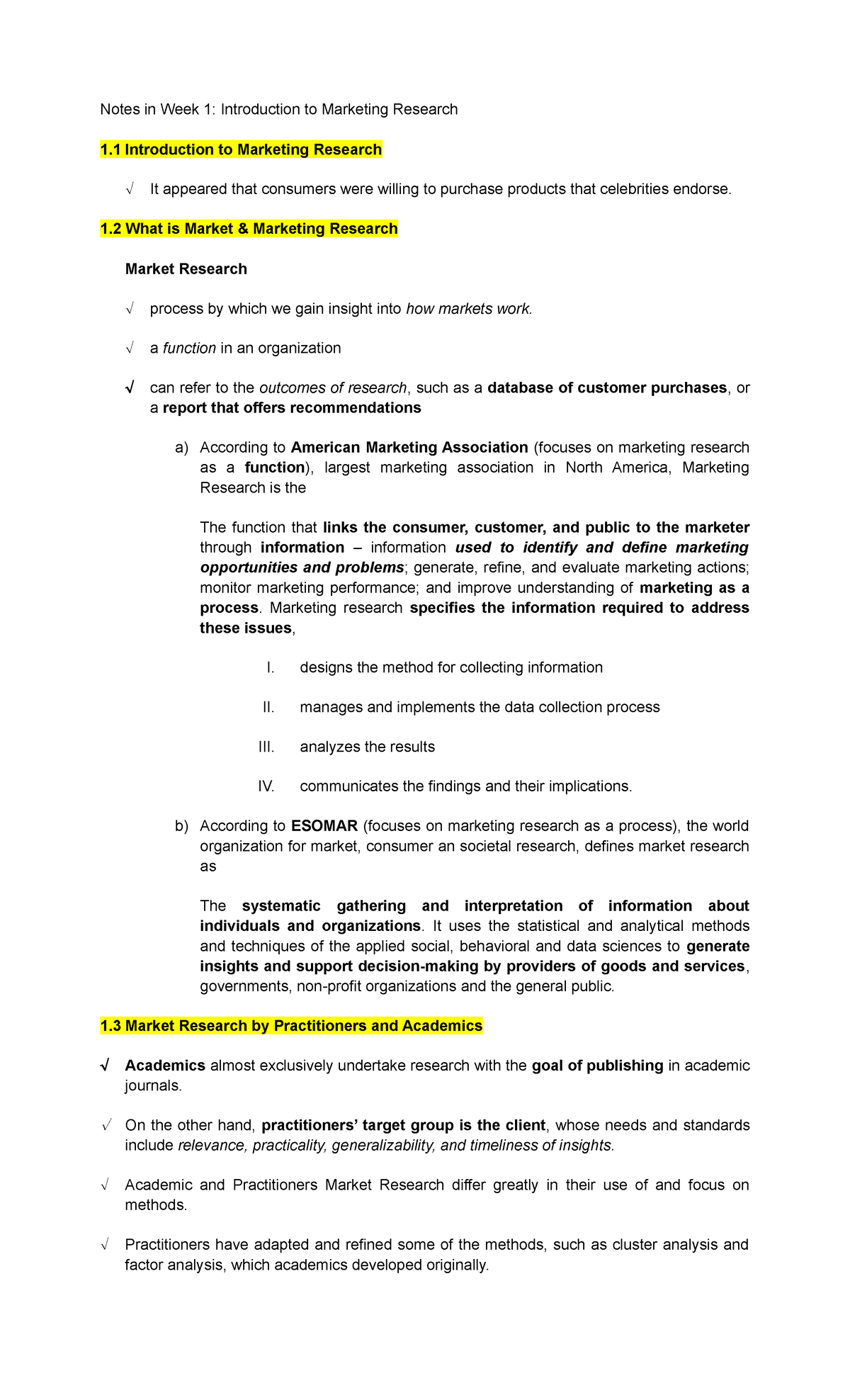 MGT 174 Notes - dsfdsfdsfds dfdsfdsf - Notes in Week 1: Introduction to ...