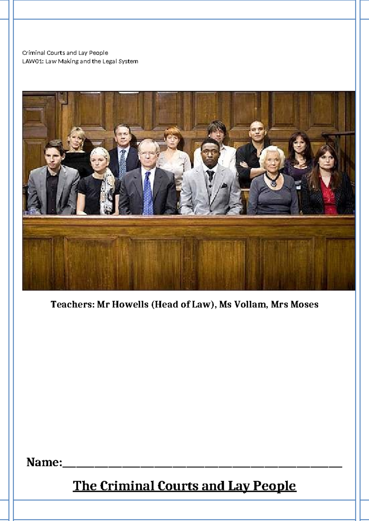 Law01 criminal courts and lay people - Criminal Courts and Lay People ...