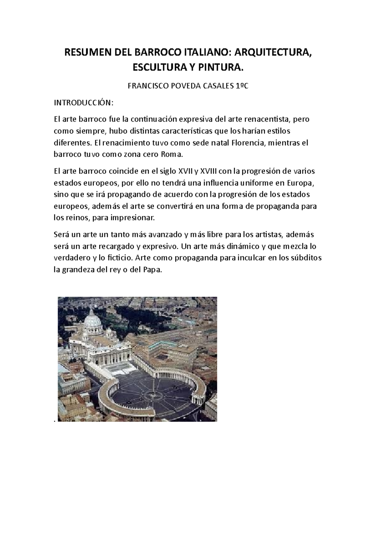 Resumen DEL Barroco Italiano - RESUMEN DEL BARROCO ITALIANO ...