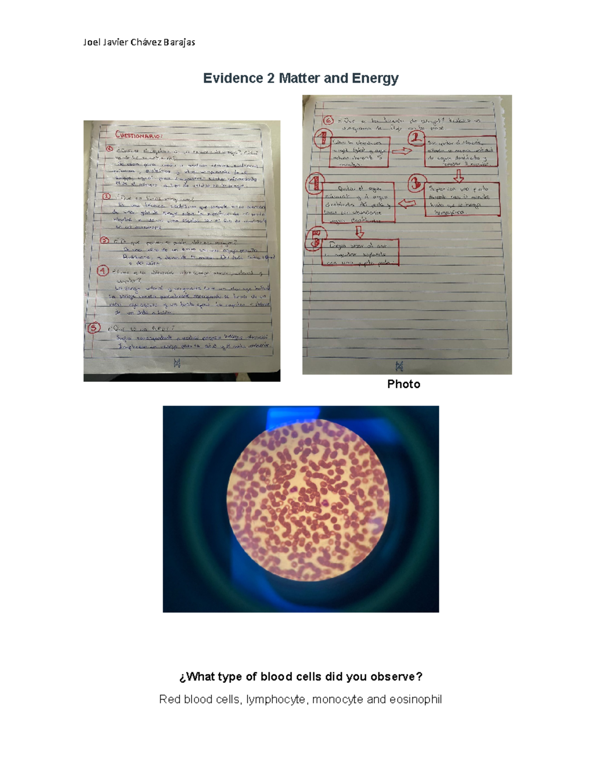 Evidence 2 Human - Class work - Joel Javier Chávez Barajas Evidence 2 ...