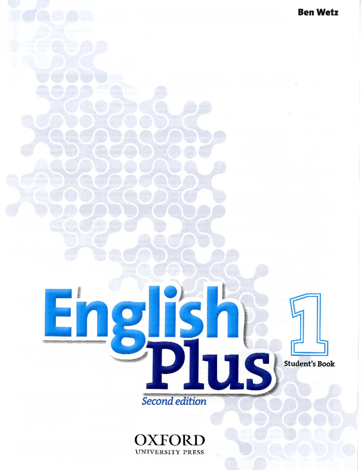 English PLUS 1 Student'S BOOK - Ben Wetz English Plus Book Second ...
