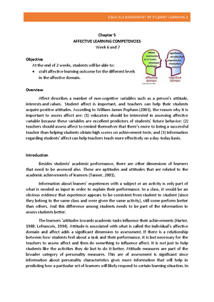 Develpment of Affective Assessment Tools - Chapter 6 DEVELOPMENT OF ...