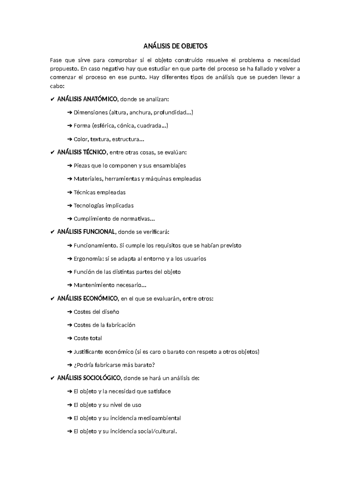 ANÁ Lisis DE Objetos - sdfasdfa - ANÁLISIS DE OBJETOS Fase que sirve ...