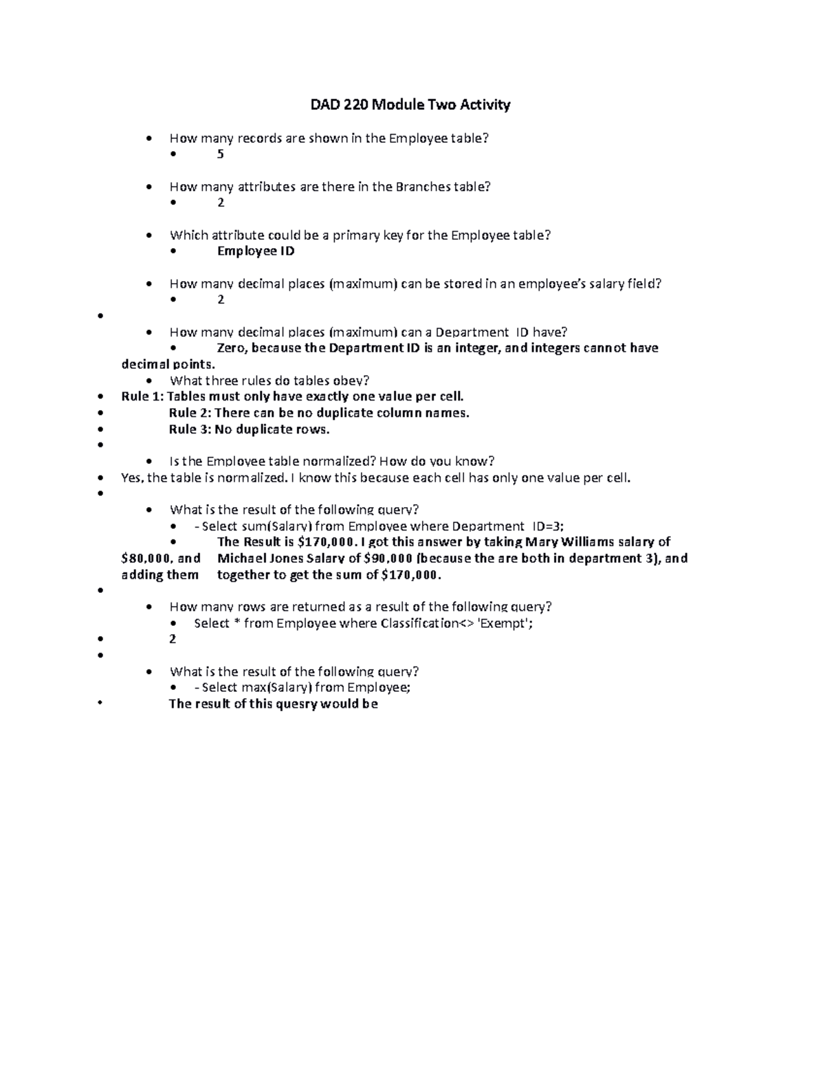 DAD 220 Module Two Activity for use - DAD 220 Module Two Activity • How ...