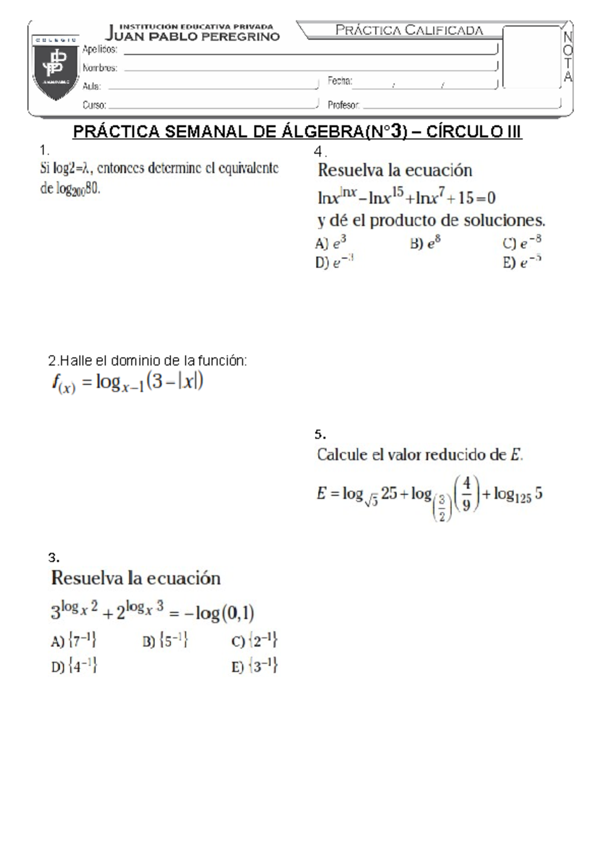 Círculo III - 3 y 4 - ignoren - Psicología General - PRÁCTICA SEMANAL ...