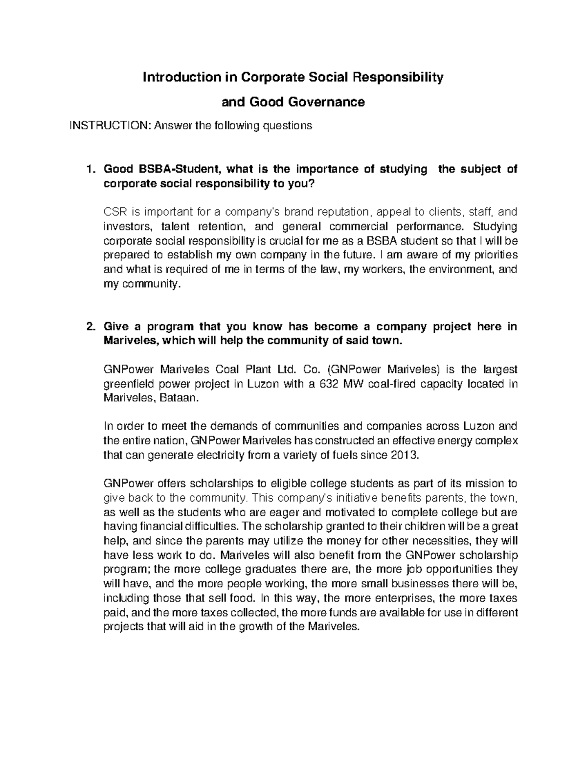 Rullan Introduction in CSR and GOOD Governance - Introduction in ...